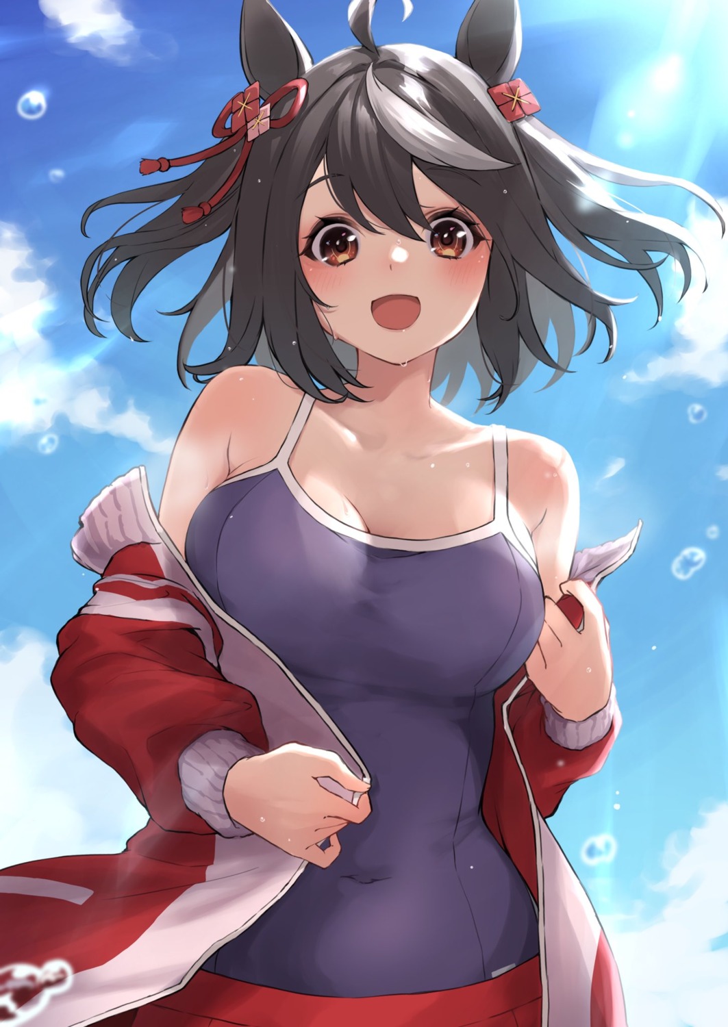 touki matsuri uma musume pretty derby kitasan black (umamusume) animal ears gym uniform school ...